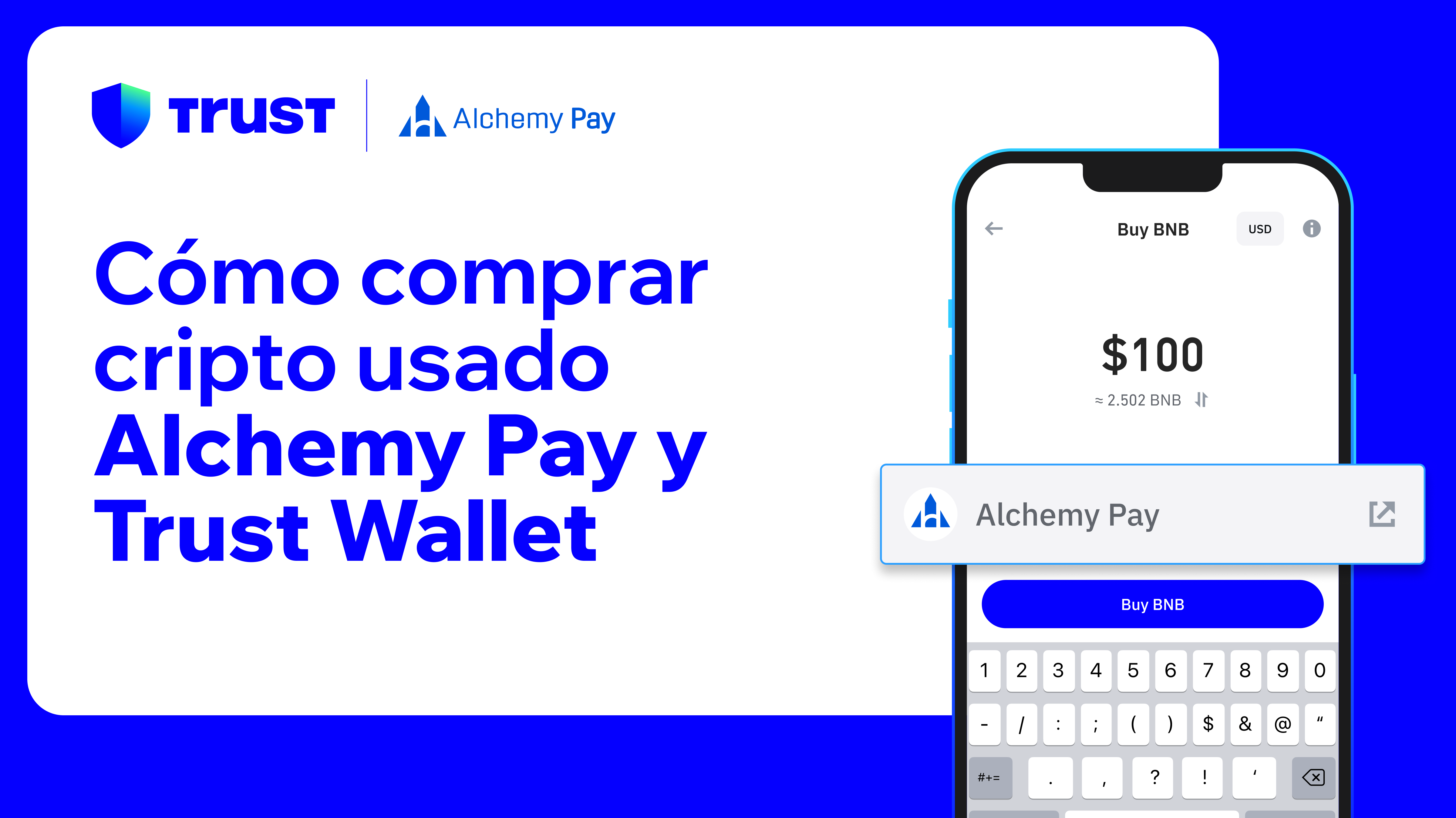 Cómo comprar cripto utilizando Alchemy Pay y Trust Wallet | Trust