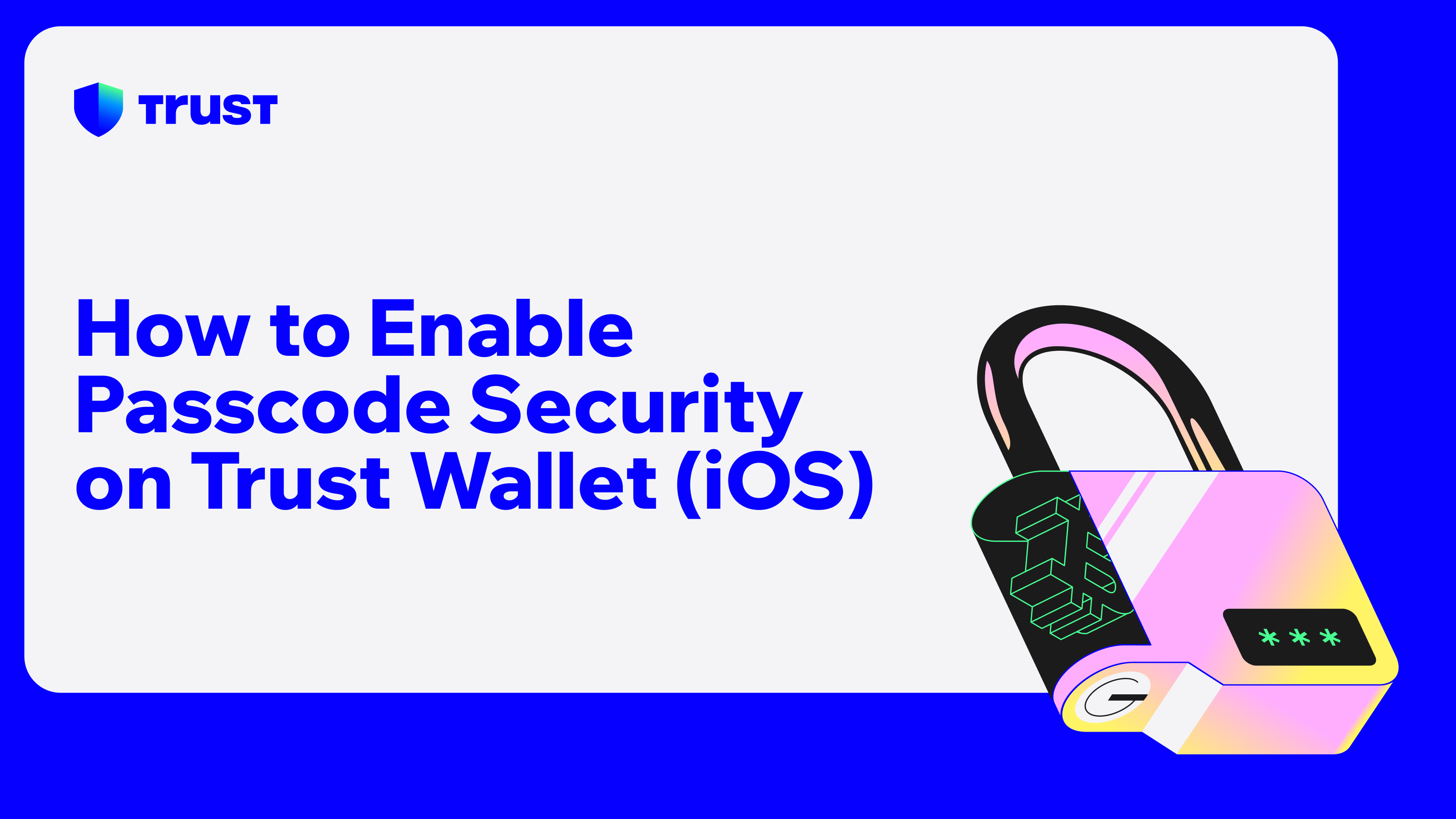 How to Enable Passcode Security on Trust Wallet (iOS) | Trust