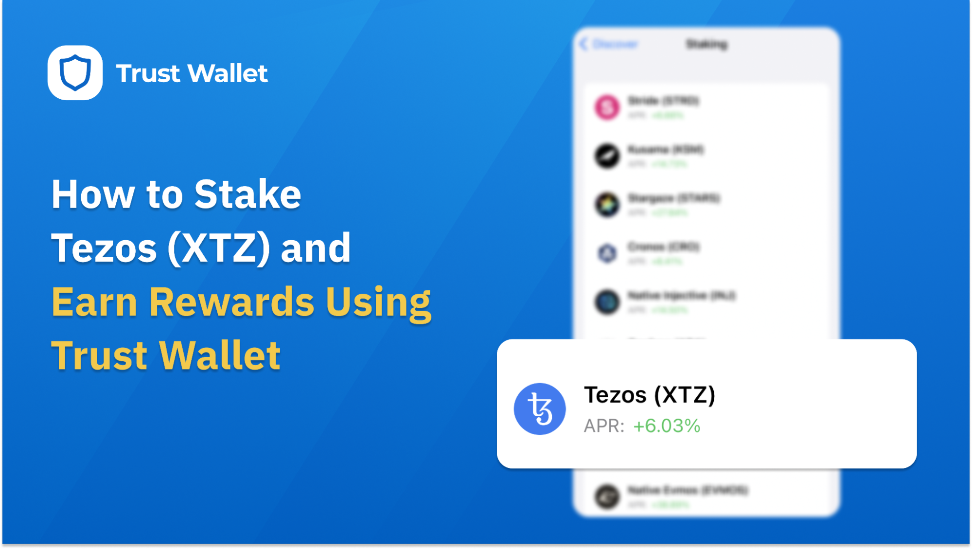 How To Stake Tezos XTZ And Earn Rewards Using Trust Wallet Trust Wallet How To Stake Tezos XTZ And Earn Rewards Using Trust Wallet Trust Wallet