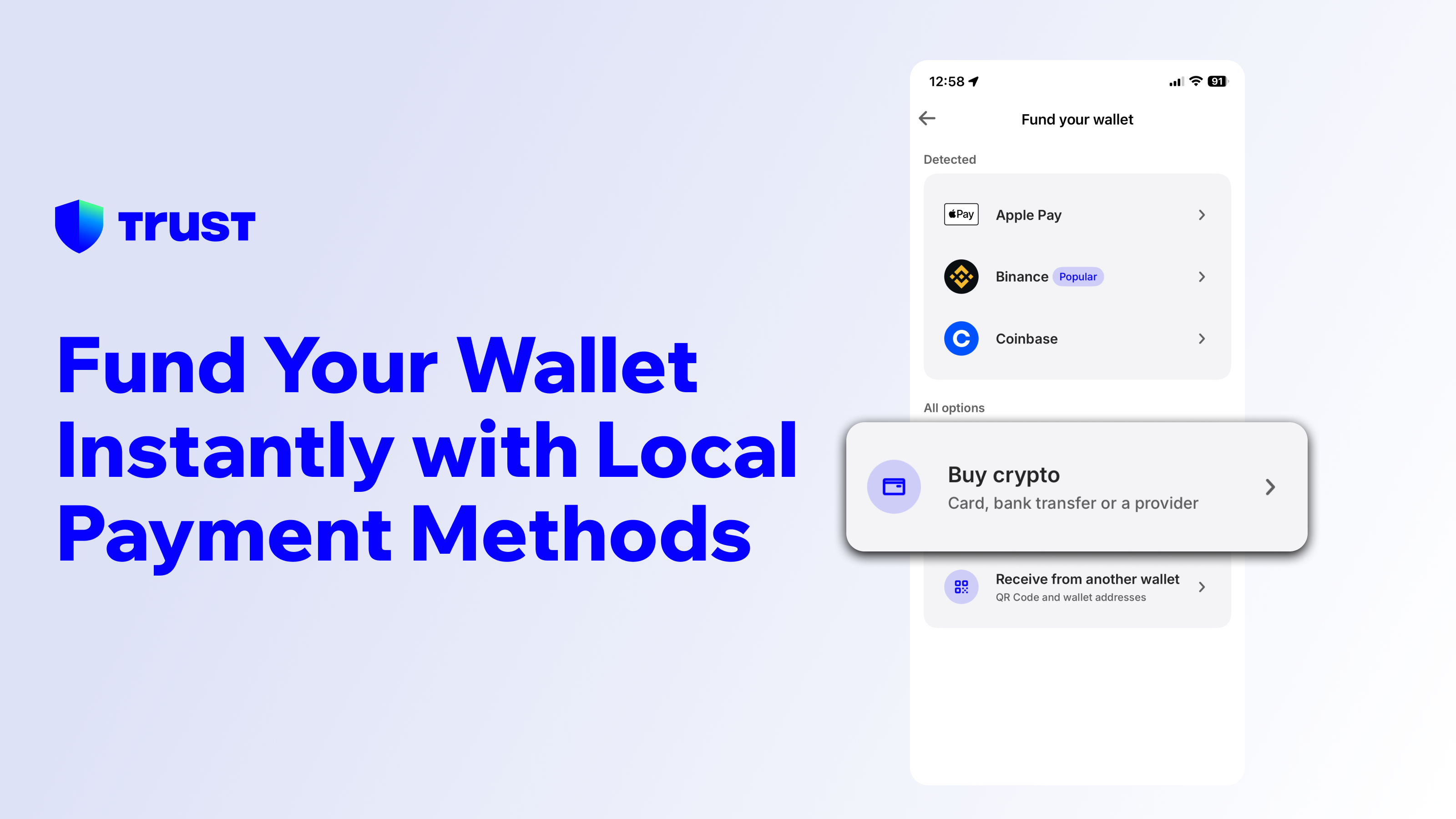 Fund Your Wallet Instantly with Local Payment Methods in Trust Wallet ...